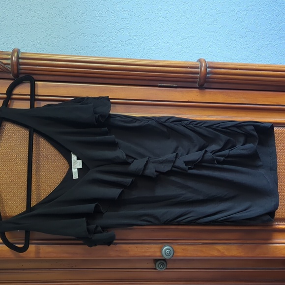 Boston Proper | Tops | Boston Proper Cold Shoulder Ruffle Tank | Poshmark